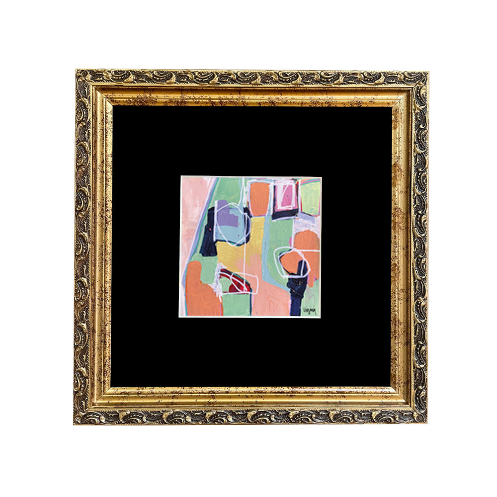 Virginia Demaría Marco Greca Oro PP Negro Abstracto Círculos Blancos ...